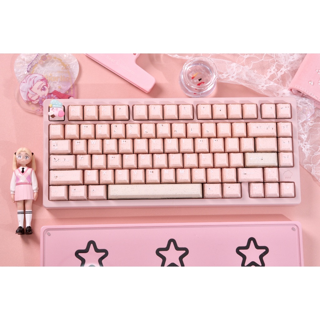 Translucent glitter Keycaps 166 Key ABS+PC Material Cherry Profile For ...