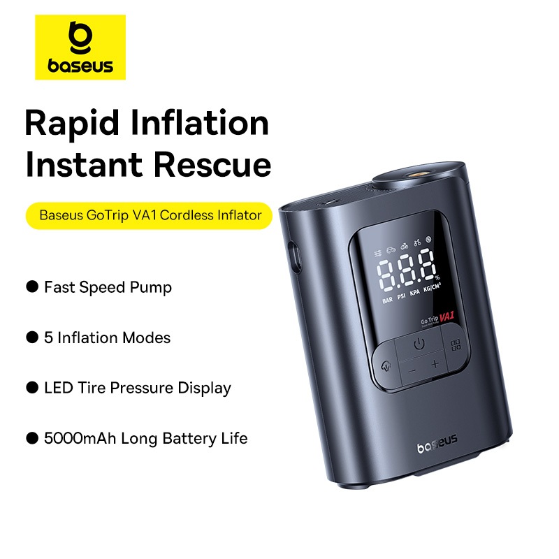 Baseus GoTrip VA1 Super Mini Wireless Inflator 19/22-Cylinder Cordless ...
