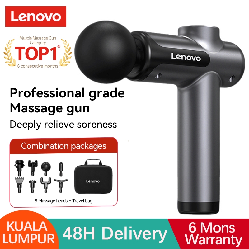 Lenovo Wireless Massage Gun With 8 Accessories 99 Speeds Adjustable ...