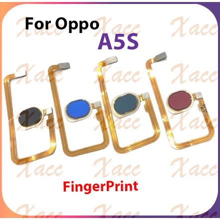 For Oppo A5s Power Button Flex Cable - ON/OFF Switch with Fingerprint ...