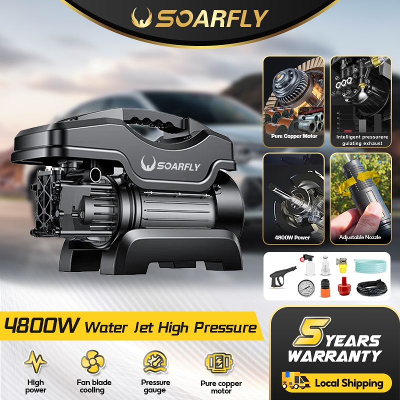 SOARFLY 4800W Water Jet High Pressure Washer Heavy Duty Portable Car ...