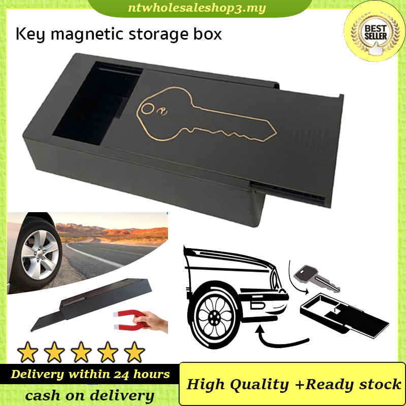 【Local delivery+COD】Creative Magnetic Black Key Safe Box Car Key Holder ...