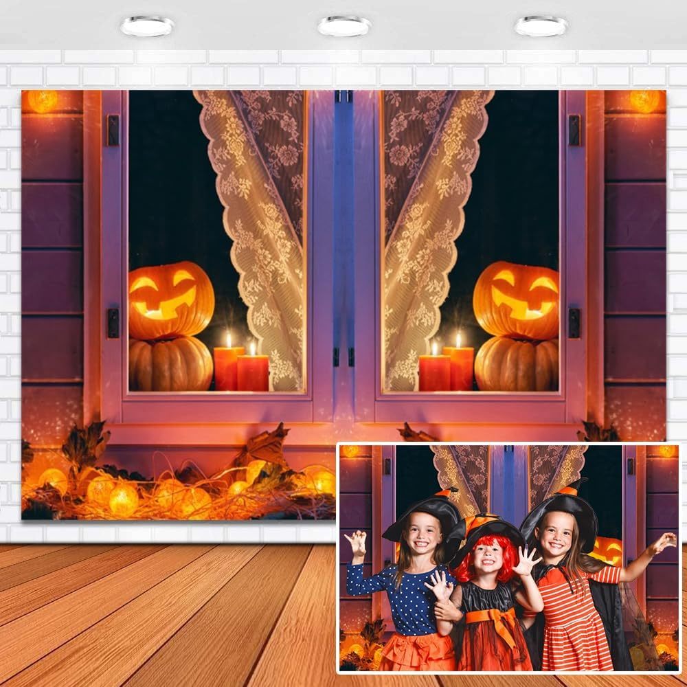 Halloween Photography Backdrop Halloween Decor Party Supplies Window ...