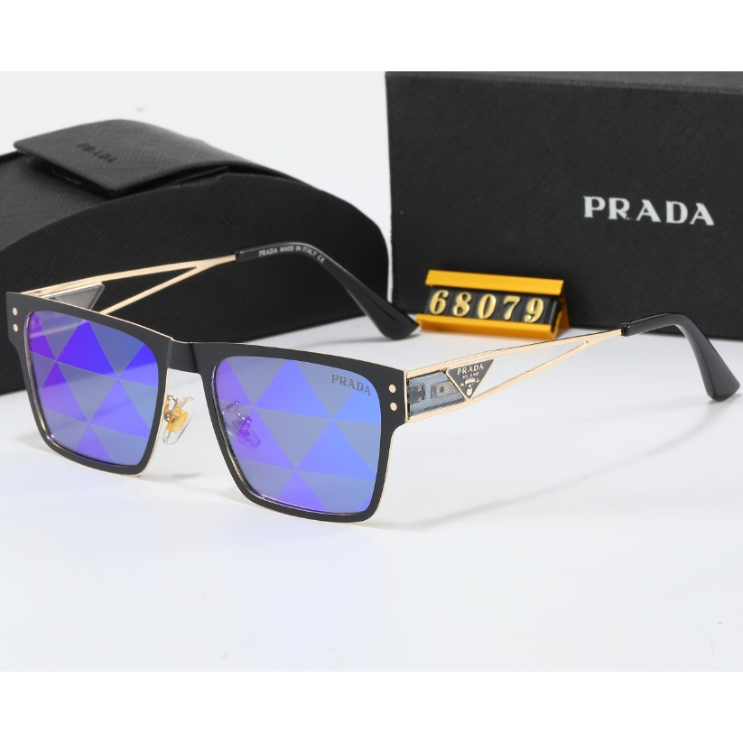 PRADA PRADA Temple Letter Logo Logo Logo Acetate Square Sunglasses sk ...