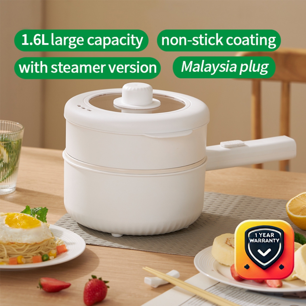 1.6L電煮鍋 Non stick pot Electric Cooker with Steamer Multi-Function ...