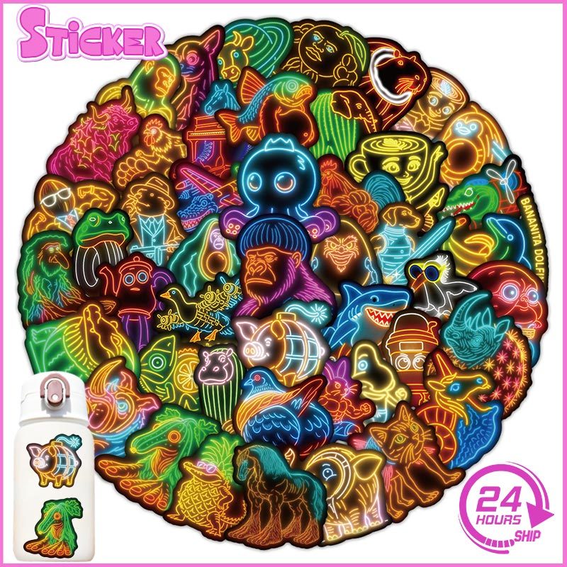 50Pcs Neon Italian Brainrot Stickers Game Waterproof For Skateboard ...