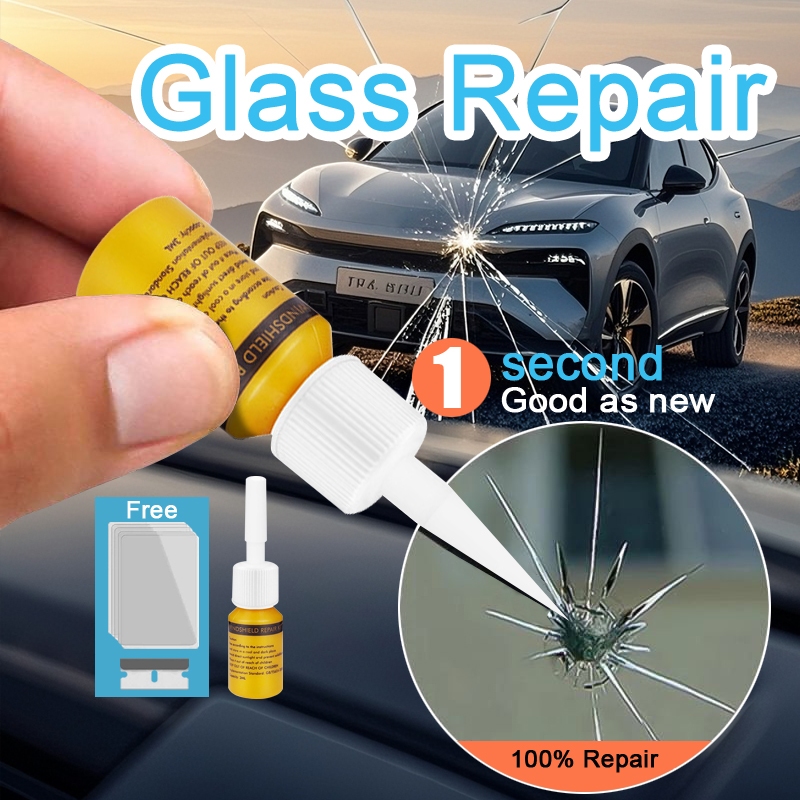 Glass Crack Repair Kit with Free Tools | Gam Cermin Kereta Retak & Ubat ...
