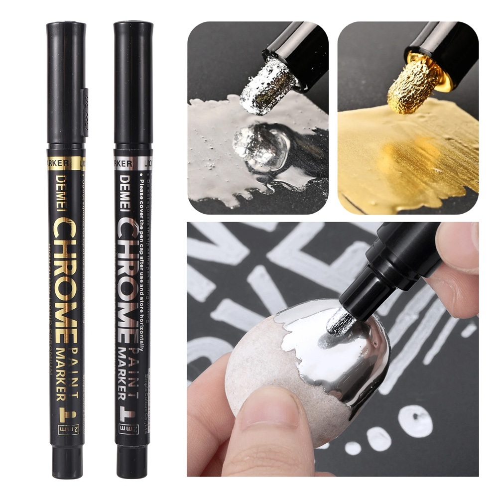 Mirror Marker Pen 2mm DIY Reflective Paint Pens Mirror Markers Chrome ...