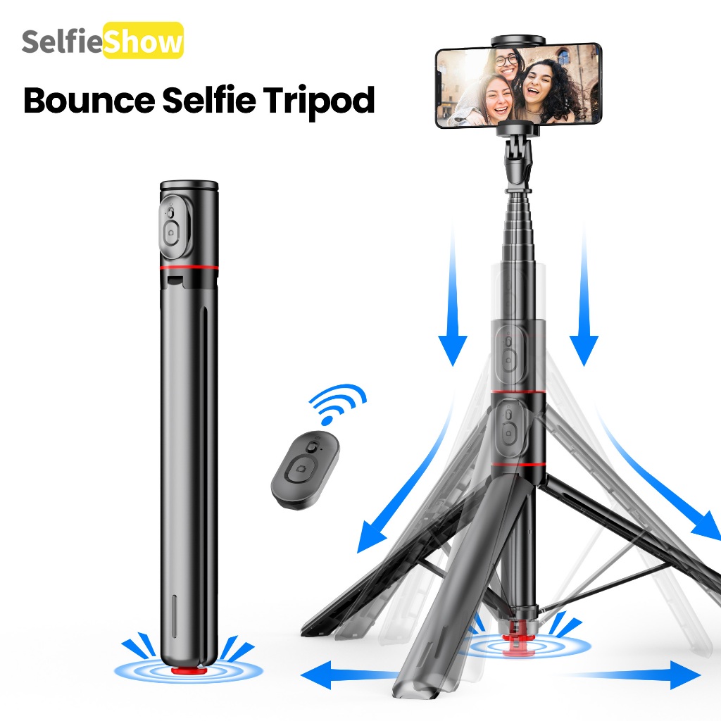 SELFIESHOW 177cm TT01 All-in-one Auto Pop Open Travel Tripod Bluetooth ...