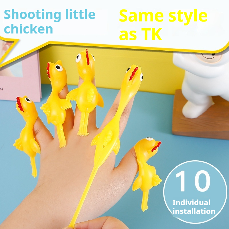 TikTok Viral Chicken Catapult Toy - Sticky Wall Stress Relief Finger ...