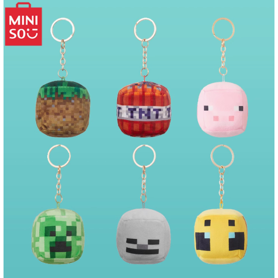 MINISO MINISO MINISO Minecraft Doll Pendant Plush Small Square TNT Bag ...