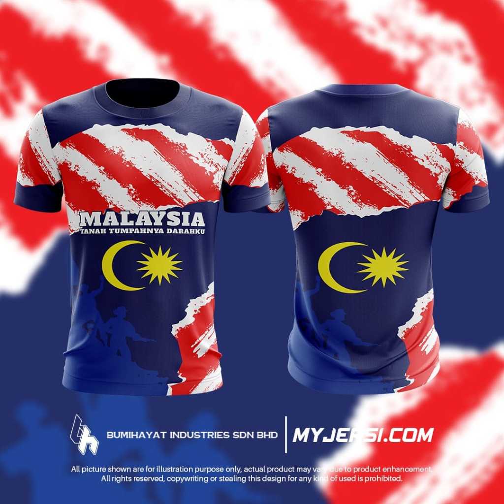 READY DESIGN (𝟏𝟎) BAJU SUBLIMATION MERDEKA 2025 - KAIN MICROFIBER / MERDEKA / PATRIOTIK / JERSEY ...