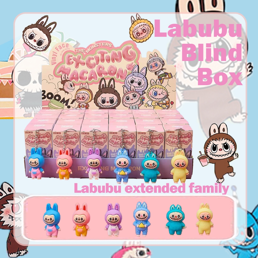 Ready Stock Labubu Keychain Blind Box Doll Capybara Mini Keychain Blind ...