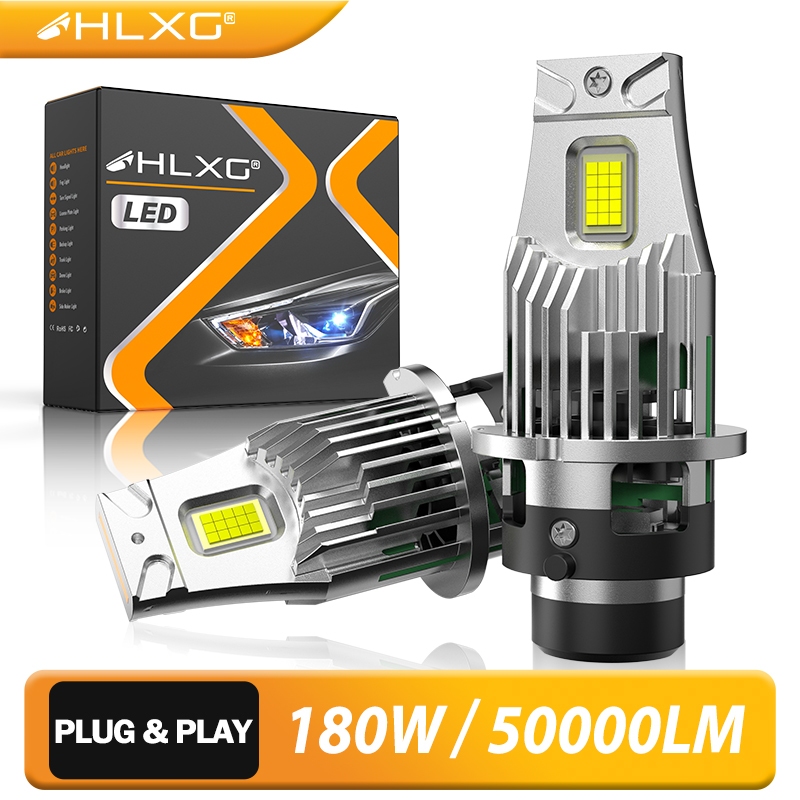HLXG D3S D1S LED Canbus Headlights HID Plug & Play D2S D4S D5S D8S Reflektory D1R Two-sided CSP ...