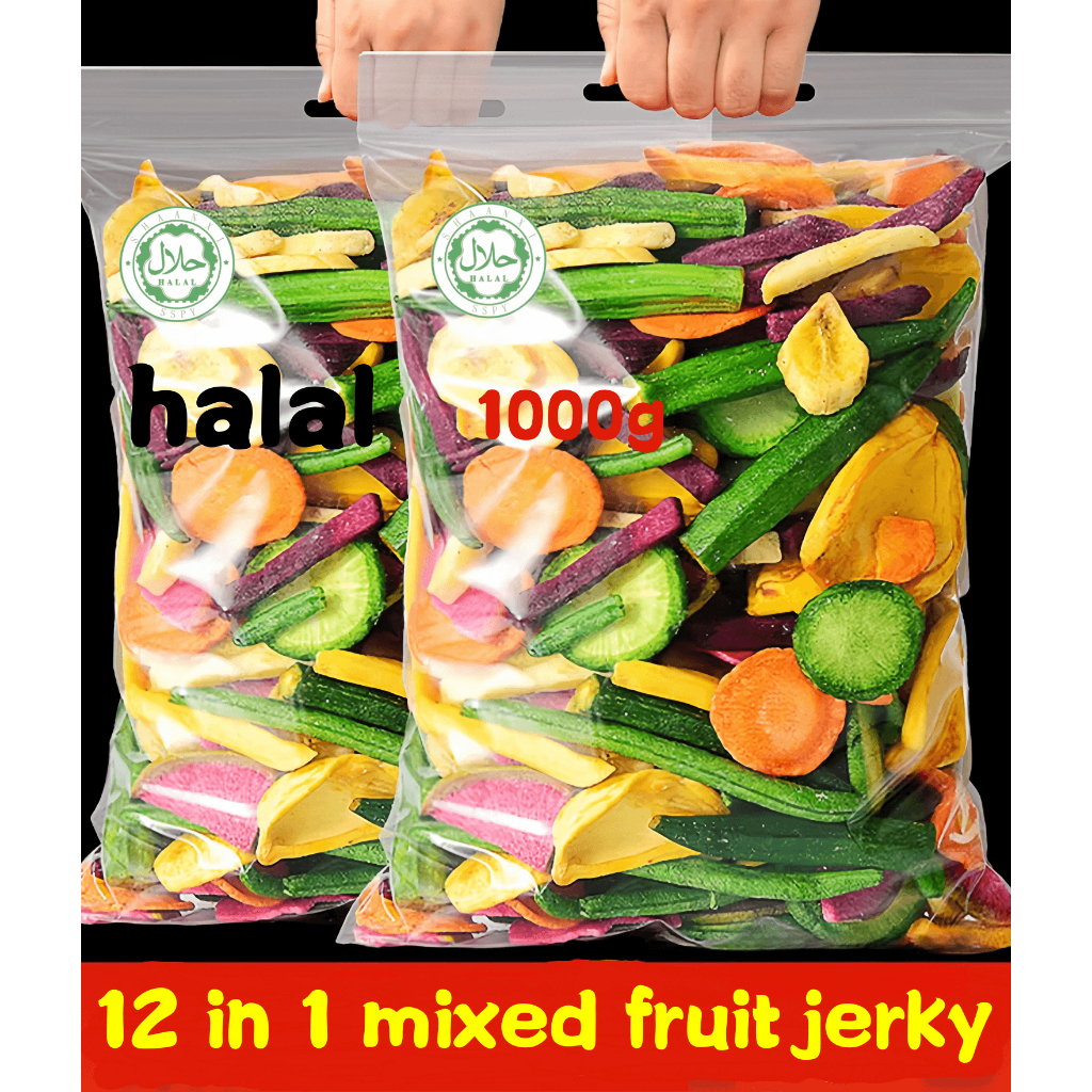 (halal) 12 in 1 dried fruits and vegetables, 500g, casual natural ...