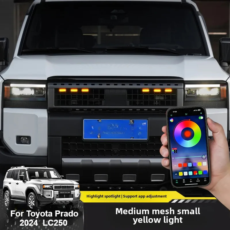 Car Front Grille Led Light Yellow Amber Lamp Daytime Running Lights for ...