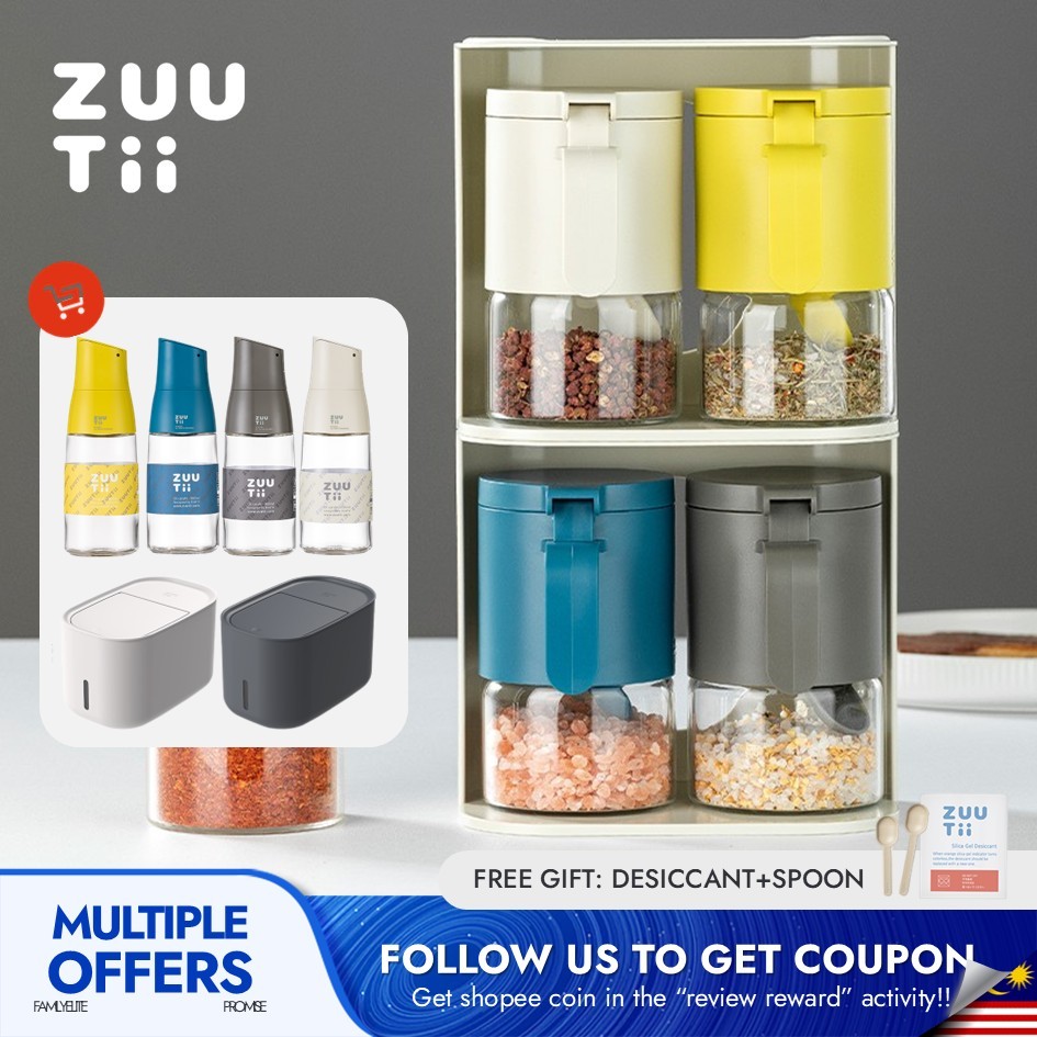 【MY STOCK】Zuutii Seasoning Bottle(300ml) Spice Container Salt Container Kitchen Storage Bekas ...