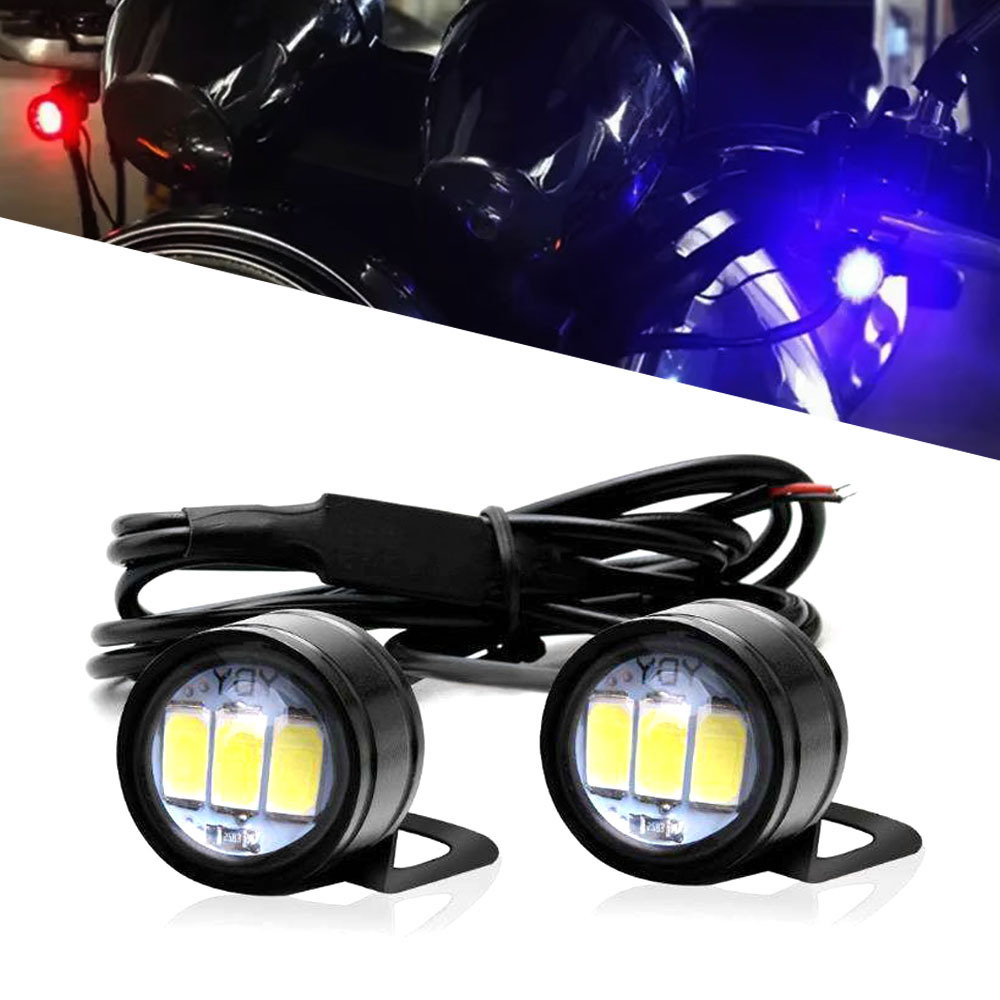 1 Pair DC12V Motor Strobe Led Eagle Eye Flashing Light Headlight With ...