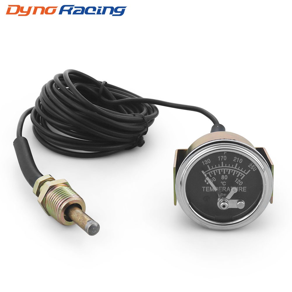 2" 52MM Mechanical 12V Water Temp Gauge With Alarm 50-120℃/130-250 ...