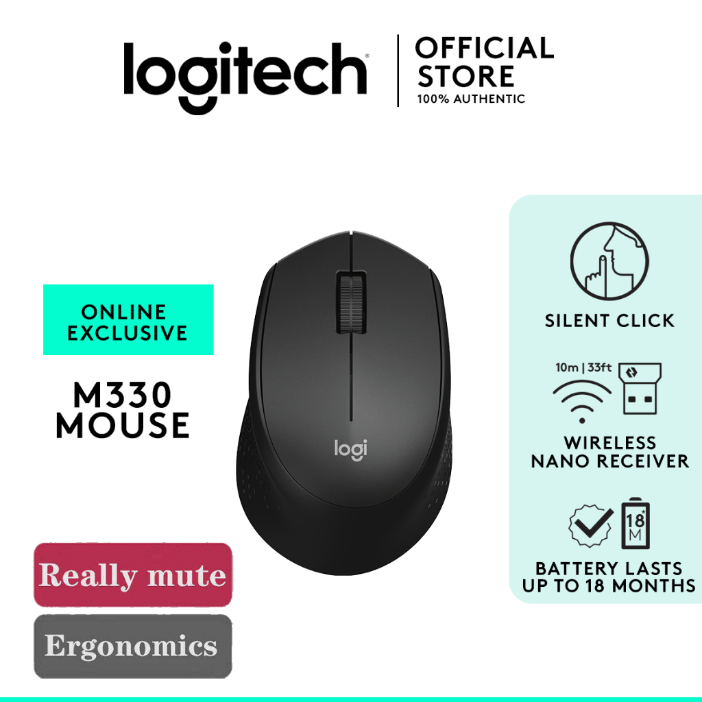 [Original] Logitech M330/M331 Silent Plus Wireless Mouse | 2.4GHz USB ...
