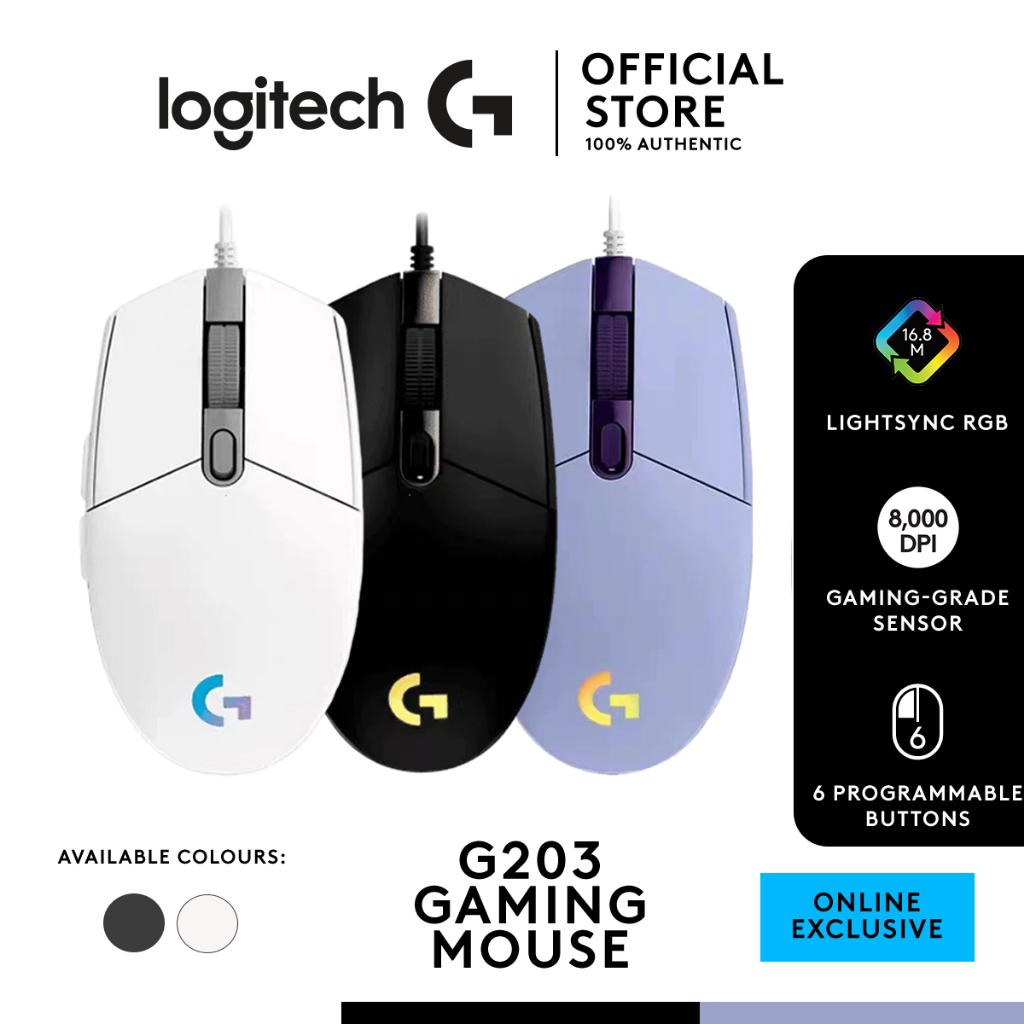 [Original] Logitech G203 2nd Gen Gaming Mouse | 8000 DPI | LIGHTSYNC ...
