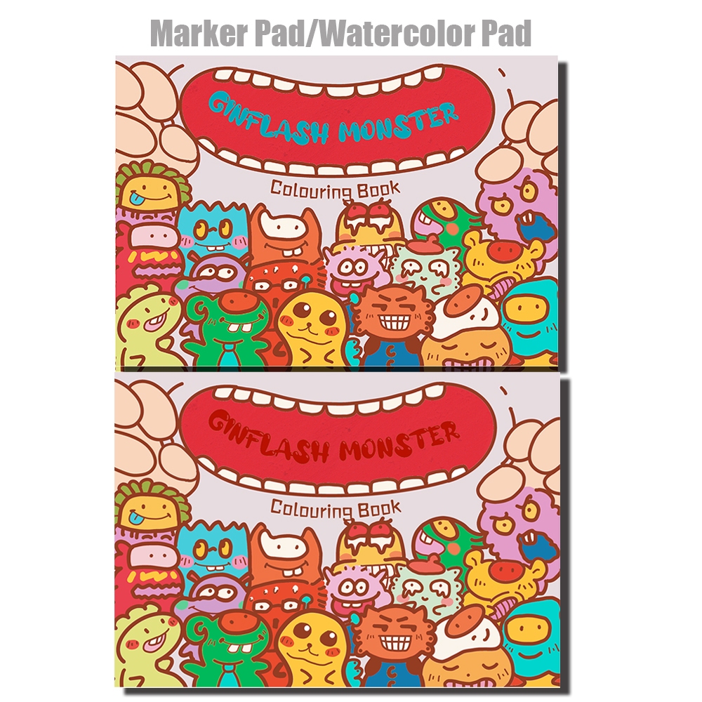 Ginflash Coloring Book Cute Cartoon Animals Stickers Diy Computer ...