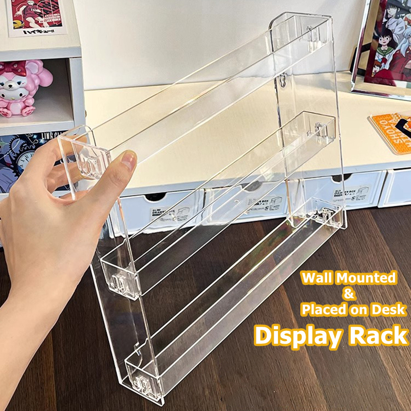 Wall-mounted Vertical Transparent Display Stand Badge Storage Rack ...