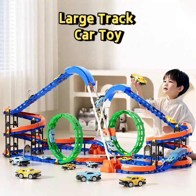 Big Size High Speed Race Car Track Set with Jump Ramp Educational ...