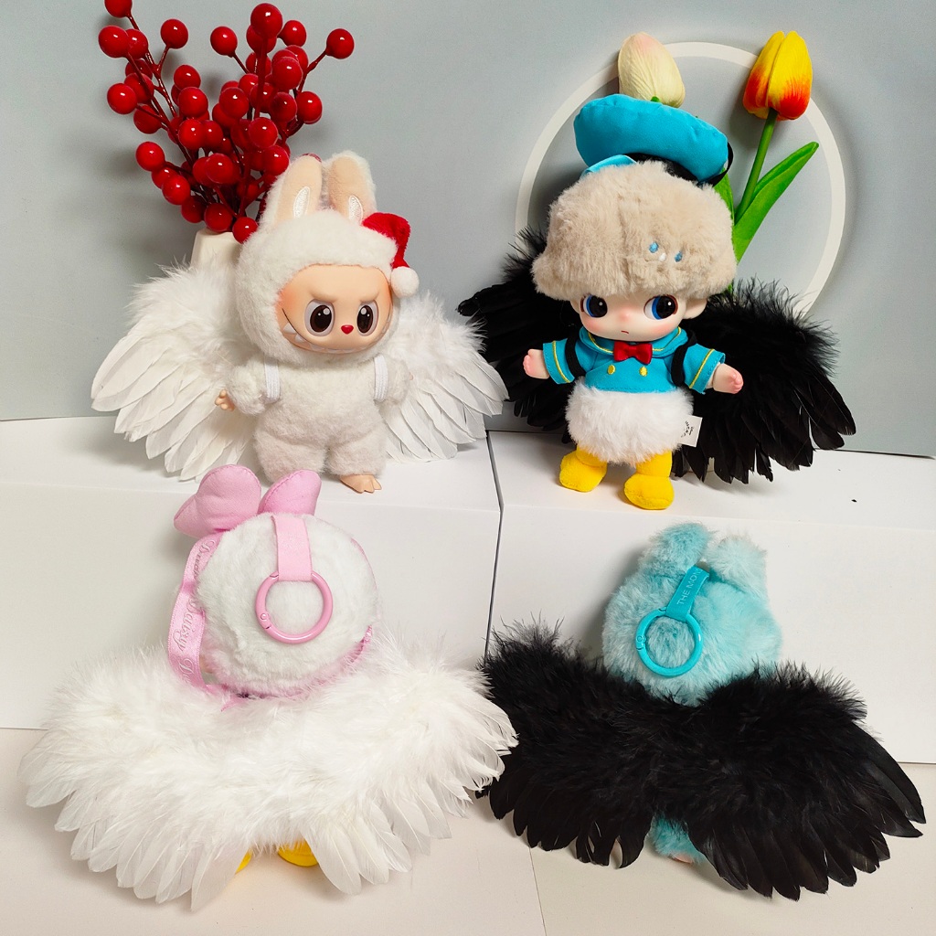 Cute Doll Angel Wings for 15cm 17cm Labubu V1 V2 V3 DIMOO WORLD Liila ...