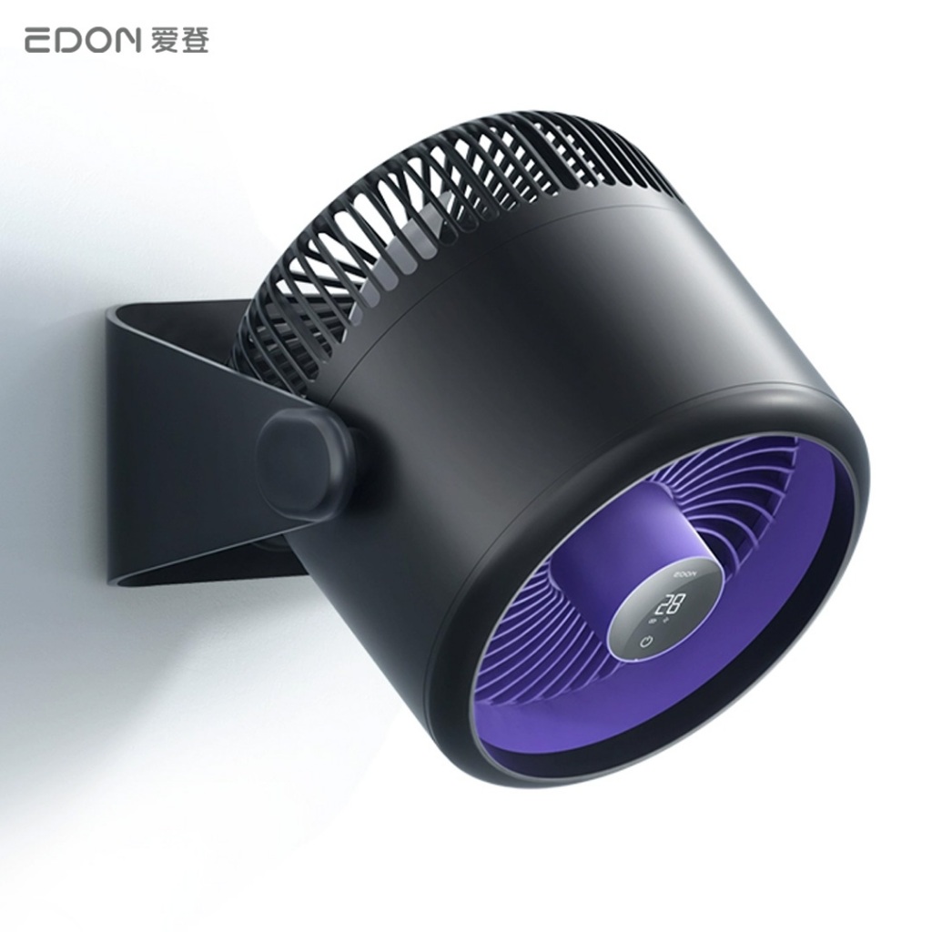 EDON E801 Wall Mounted Air Circulation Fan Strong Wind Power Digital ...