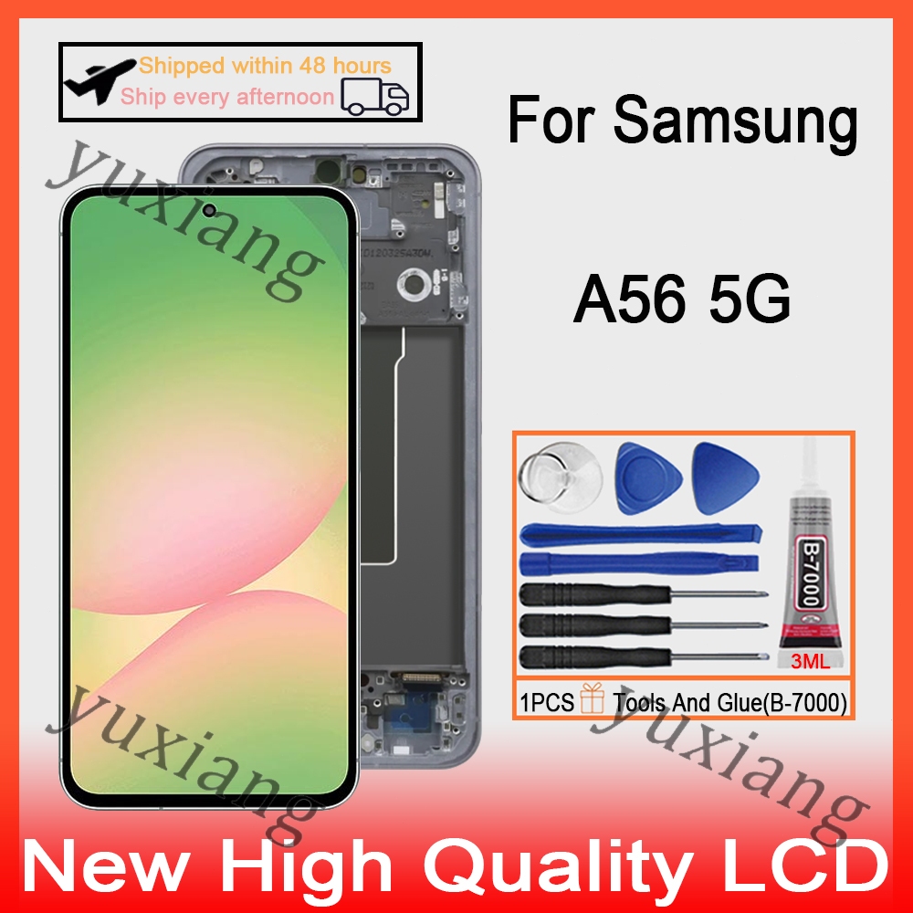 AMOLED OLED TFT For Samsung Galaxy A56 5G LCD Display Touch Screen With Frame Replacement ...