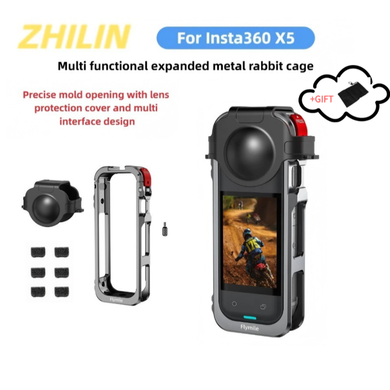 Metal Frame for Insta360 X5, Sports Camera Rabbit Cage, Expansion ...