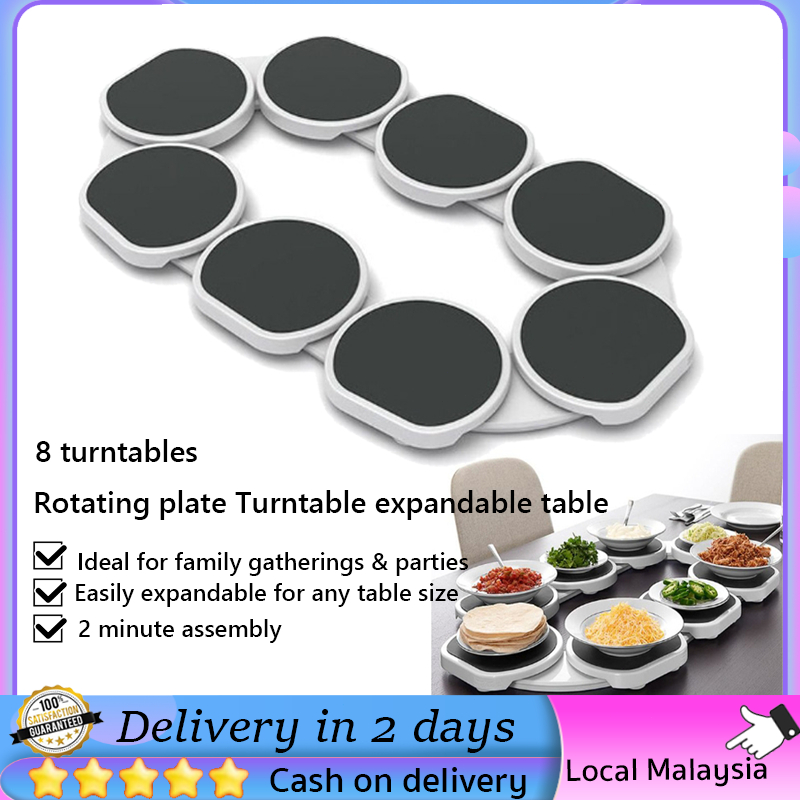 【Local delivery】Rotating plate Turntable expandable table top rotating ...