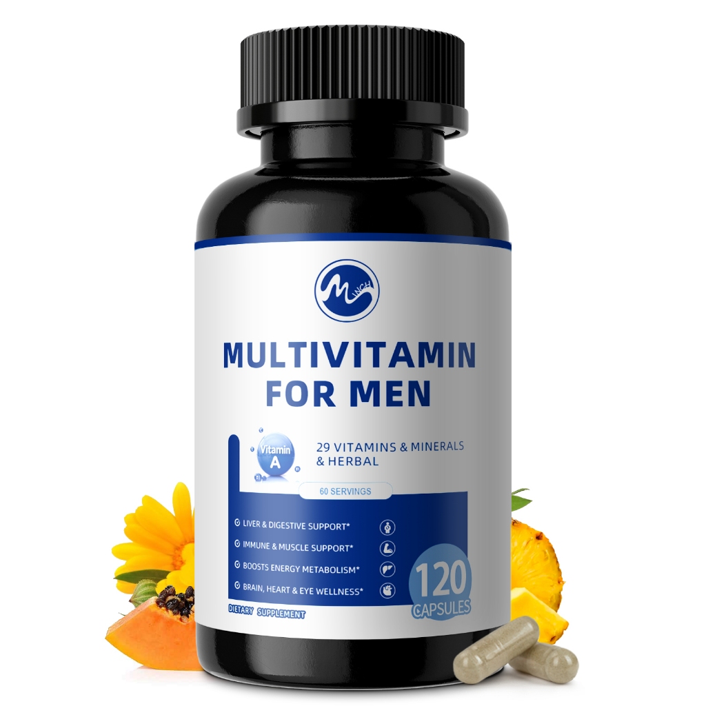 Minch Multivitamin Capsules with Vitamin B12, A, D, C, Zinc, Magnesium ...