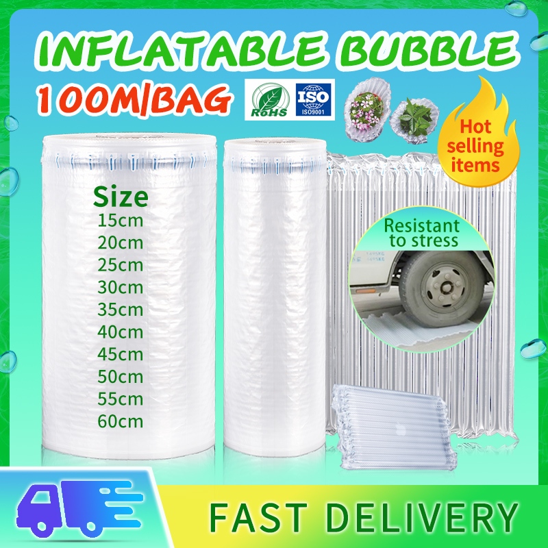 Inflatable air bubble wrap 100m Protective Pack Air Pillows Packaging ...