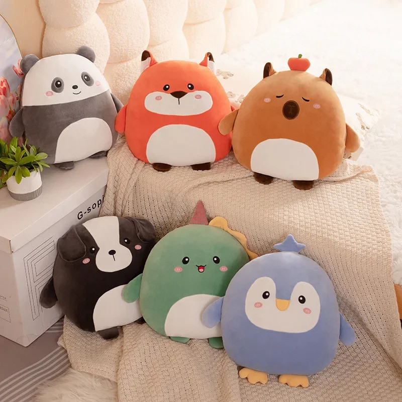 6 Styles Cute Chubby Cartoon Animals Plush Toys Soft Comfy Cotton ...