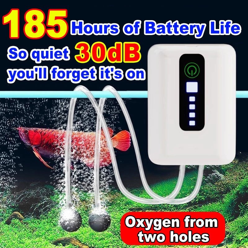 USB Oxygen Pump Rechargeable Ultra Silent Pam oksigen 185H Endurance ...