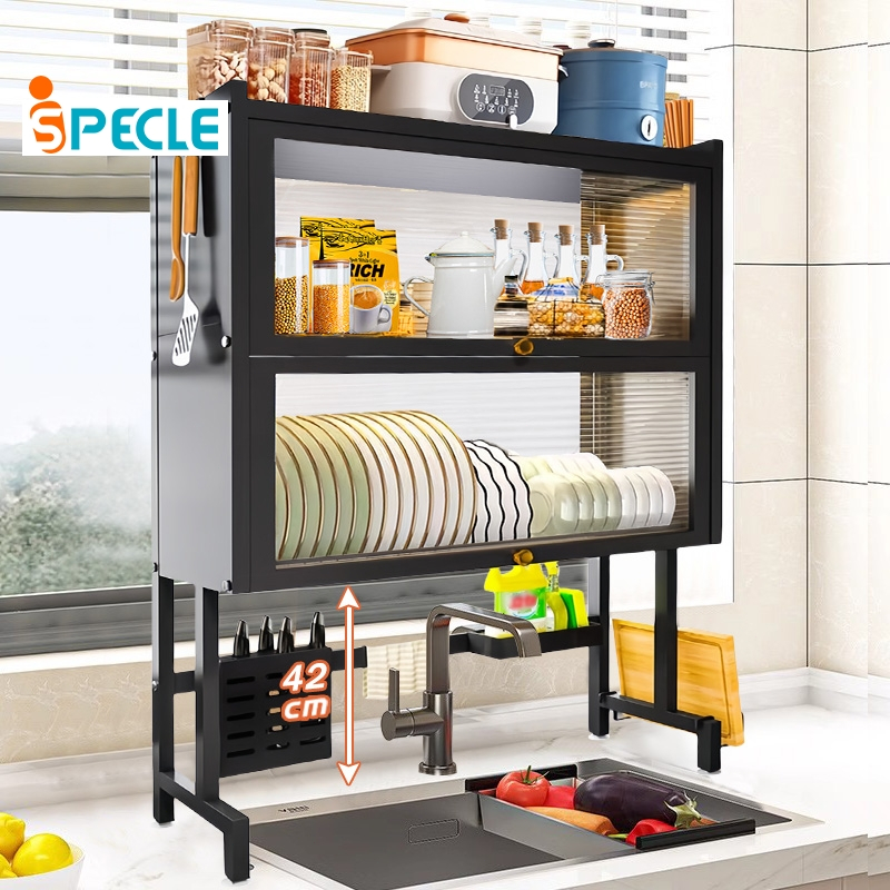 iSPECLE Kitchen Rack Dish Rack Rak Dapur Kabinet Rak Pinggan Mangkuk ...