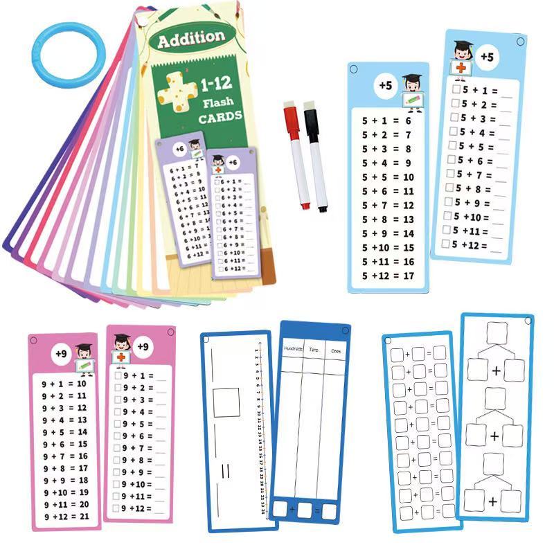 15pcs/set Maths Addition Subtraction Multiplication Division Flash ...