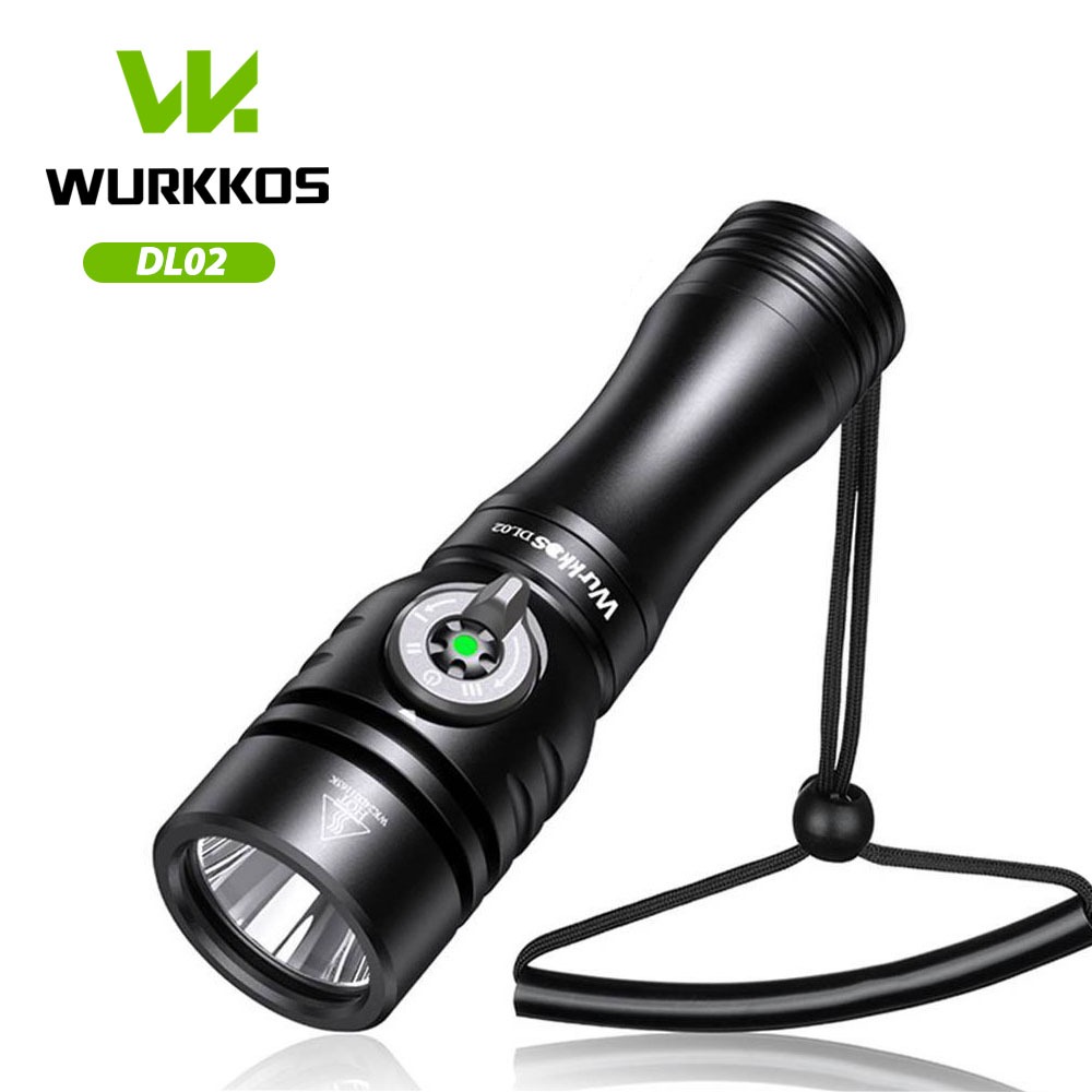 Wurkkos DL02 3000 lumens 496m Constant 21700 Power Indicator Diving ...