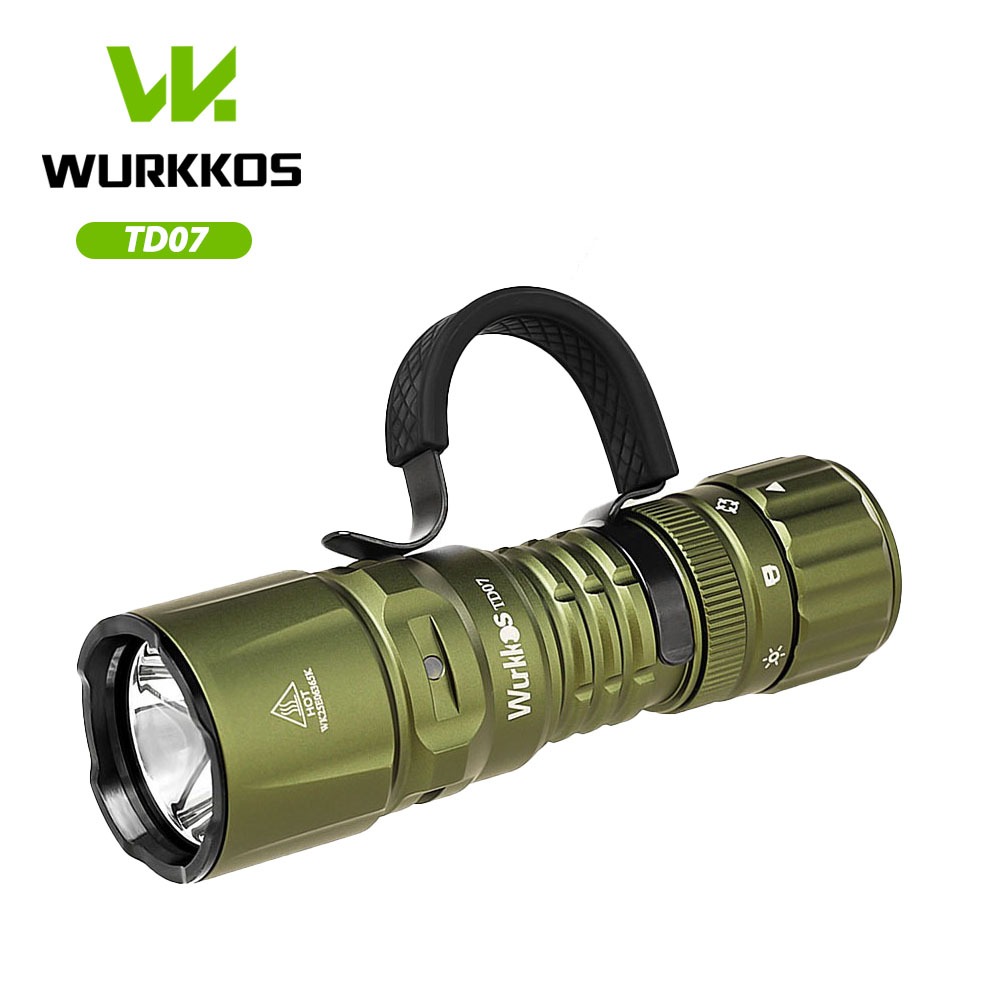 Wurkkos TD07 1300LM SFT25R tactical mode Long range 479m rotating ...