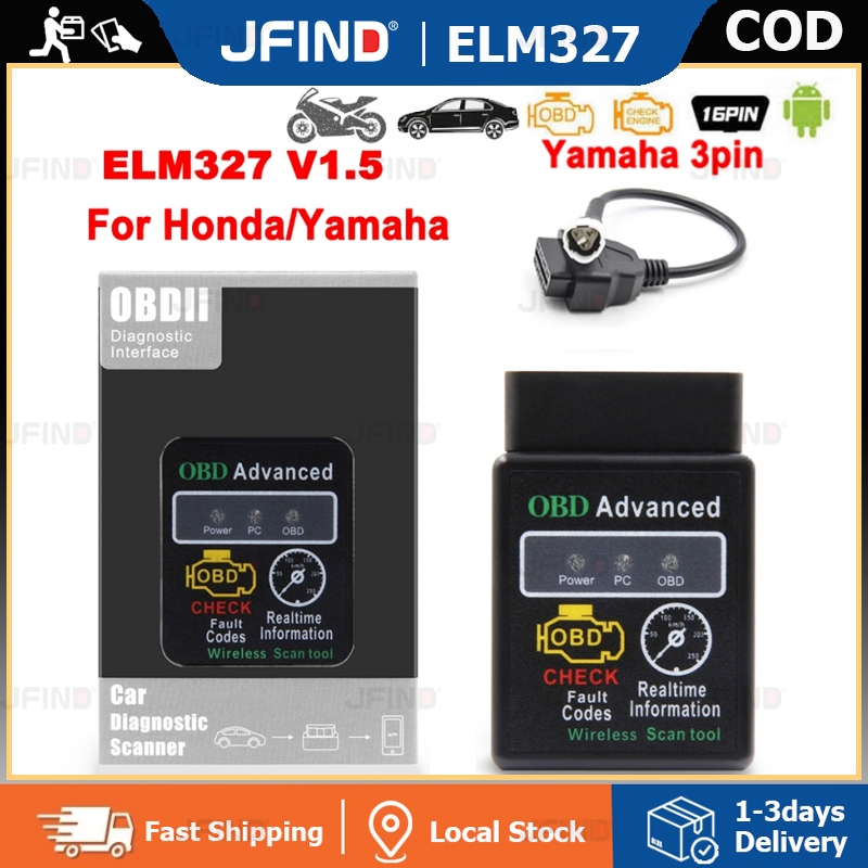 【Local Stock】ELM327 V1.5 Bluetooth Torque for Android for Yamaha y15 ...