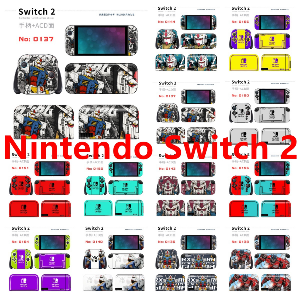 27 Colors Skin Sticker Compatible with Nintendo Switch 2 (2025) Vinyl ...