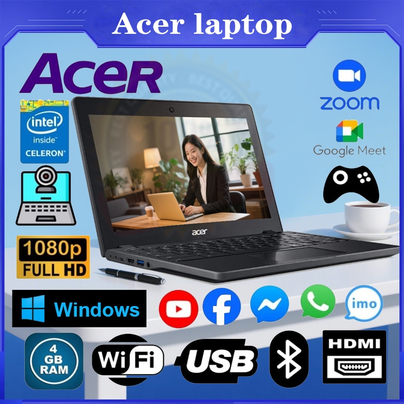 Acer C771 laptops murah windows 4GB RAM 32GB SSD office gaming ...