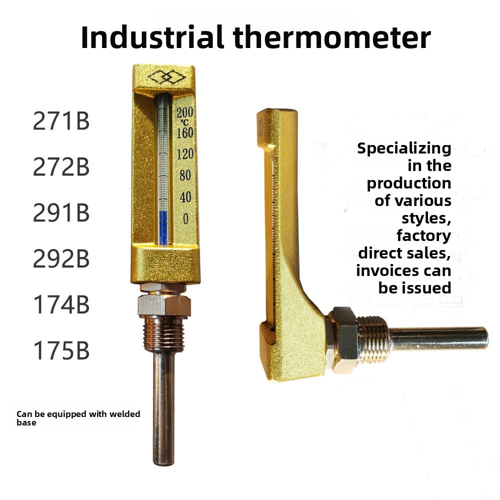 Metal Sleeve Thermometer WNG/WYG Marine V-Shaped Thermometer Water ...