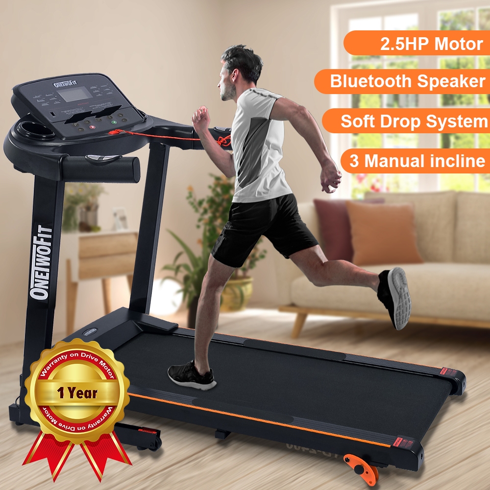 OneTwoFit Fitness Foldable Treadmill Incline Cardio Exercise Running ...