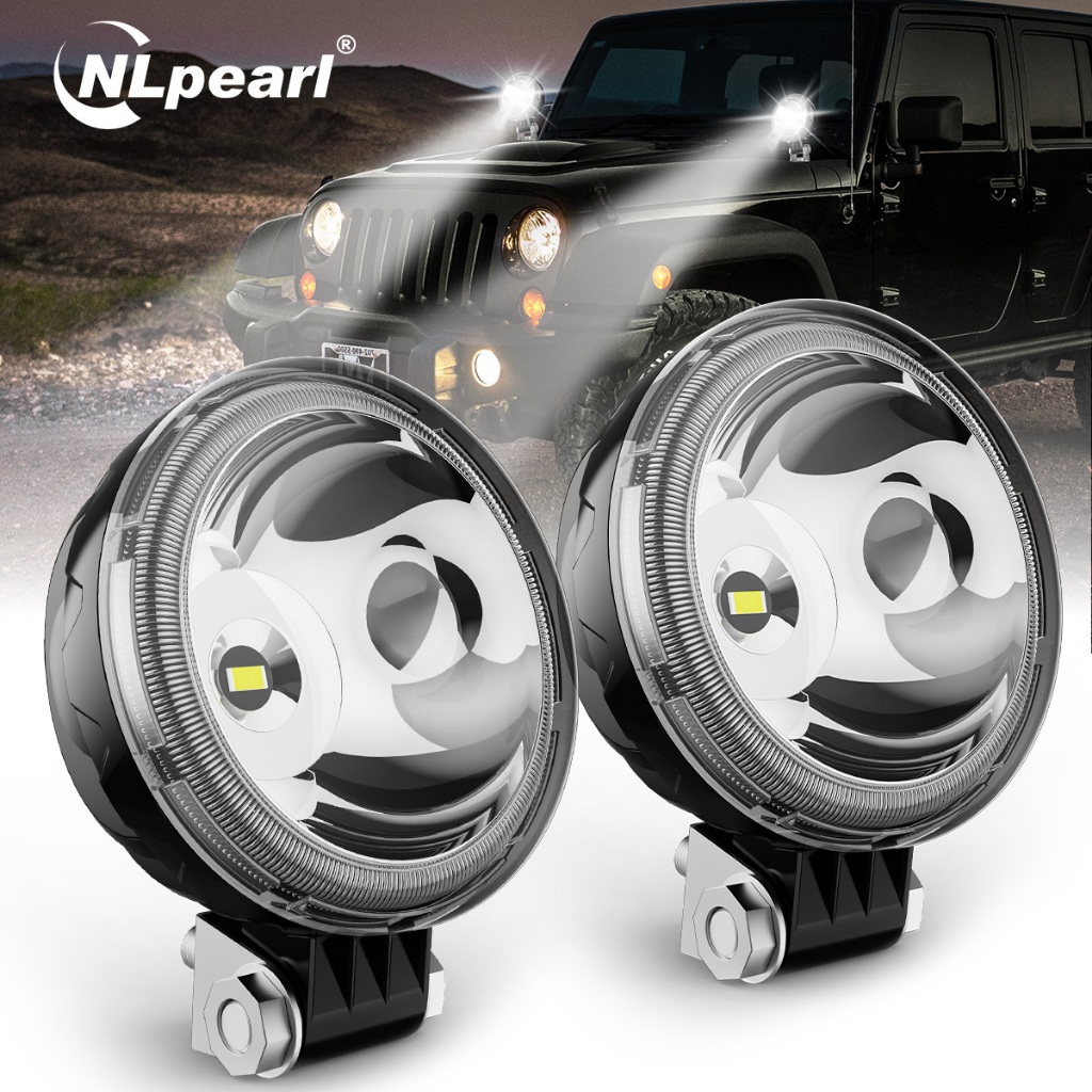 Nlpearl 3inch Led Work Light Offroad Round Spotlights Light 12V 24V 4x4 ...