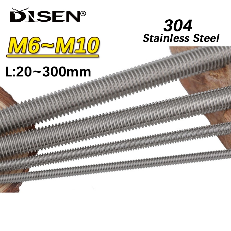 304 Stainles Steel Screw Full Threaded Rod Screw Rod Headless Bolt ...