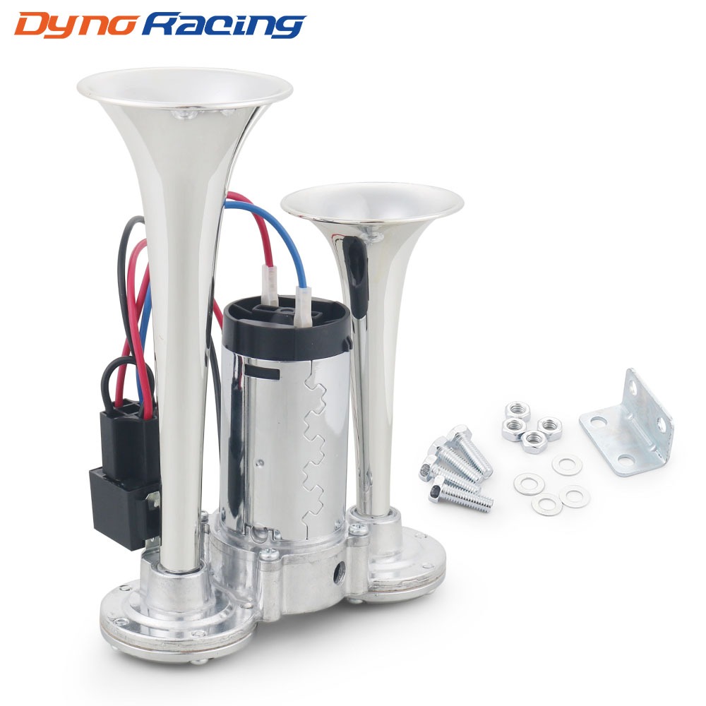 12V 600dB Dual Trumpet Air Horn with Air Compressor Car Electric Horn ...