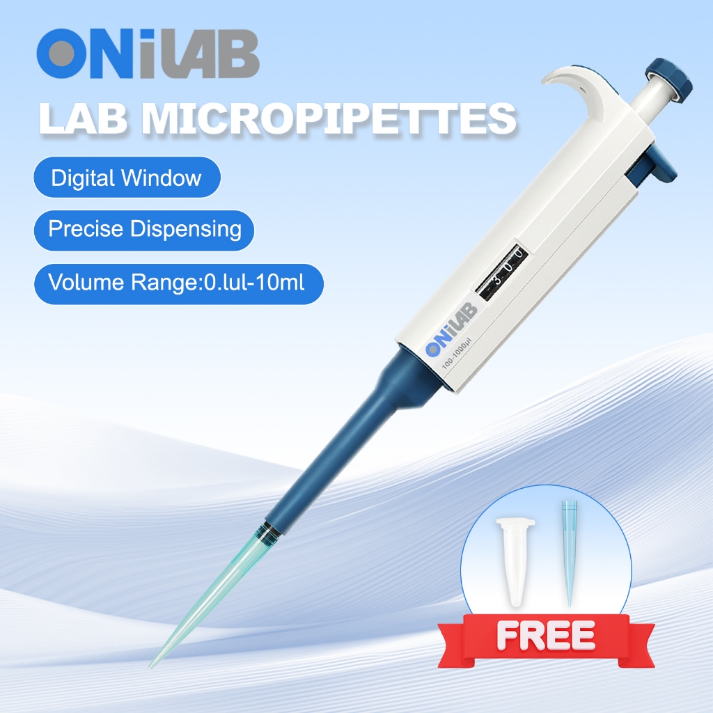 ONiLAB Lab Micropipette, Single Channel Pipette,Adjustable Volume Pipette, High Precision ...